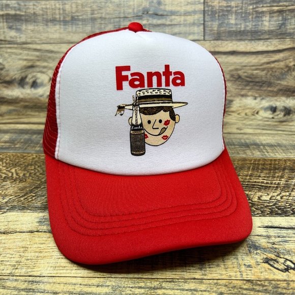 Snapback | Accessories | Vintage Fanta Mens Trucker Hat Red Snapback ...